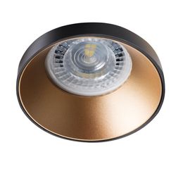 Kanlux Exklusiver Einbaurahmen SIMEN rund 75mm Downlight für GU10 oder GU5.3 schwarz gold B/G