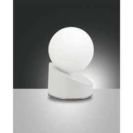 Fabas Luce Tischleuchte Glas GRAVITY 5W LED 450lm warmweiß 3-Stufen-Touchdimmer - weiß EEK E [A-G]
