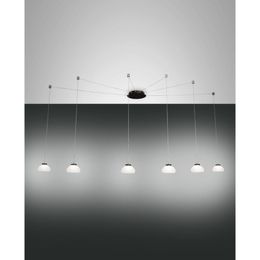 Pendelleuchte Fabas Luce Arabella weiß 8W LED 6-flammig warmweiß dimmbar EEK E [A-G]