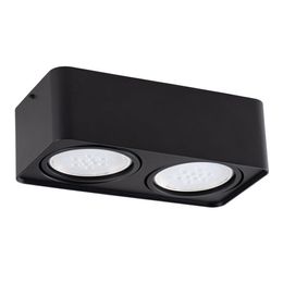 LED Deckenleuchte Kanlux TUBEO ES 2-flammig 2x GU10 ES111 max. 25W schwenkbar - matt schwarz