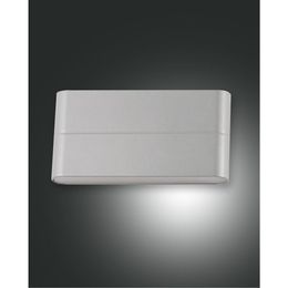 Alu Wandleuchte Fabas Luce CASPER 14W LED 1300lm warmweiß IP54 - silber EEK F [A-G]