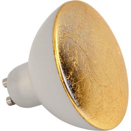 lightme Kopfspiegel Gold 70mm LED 3 Step Dimmung 5W GU10 2700K 350lm EEK G [A-G]