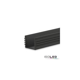 Fiai IsoLED LED Aufbauprofil SURF12 BORDERLESS Aluminium schwarz eloxiert RAL 9005 200cm