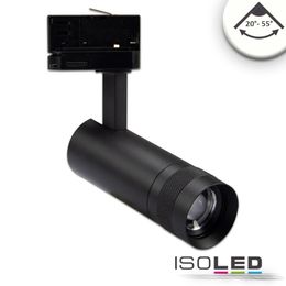 Fiai IsoLED 3-PH Schienen-Strahler 8W fokussierbar 20°-55° schwarz matt 4000K neutralweiß 740lm CRI90 EEK E [A-G]