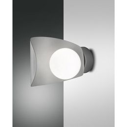 Glas Wandleuchte Fabas Luce ADRIA 6W LED 540lm warmweiß - silber EEK E [A-G]