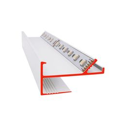 iluminize Aluminium LED Trockenbau Profil VT weiß 200cm Lichtvoute indirekte Beleuchtung 12,5mm Rigips