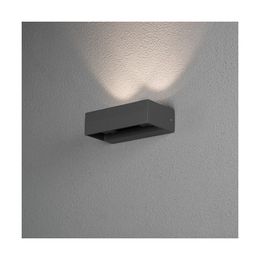 Konstsmide Monza Außen Wandleuchte anthrazit 2x 6W Highpower LED warmweiß 800lm EEK G [A-G]