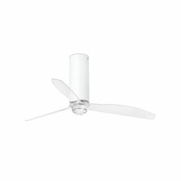 Lorefar (FARO) Faro TUBE FAN LED matt weiß/transparent Deckenventilator mit DC Motor 128cm 3000K 709lm EEK E [A-G]