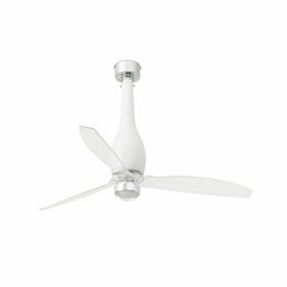 Lorefar (FARO) Faro ETERFAN LED matt weiß/transparent Deckenventilator 128cm mit DC Motor EEK E [A-G]