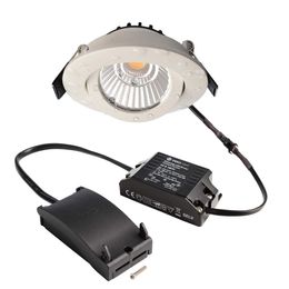 Deko-Light Dekolight Dione Einbaustrahler IP44 8,5W dimmbar schwenkbar 3000K 800lm Weiß EEK E [A-G]