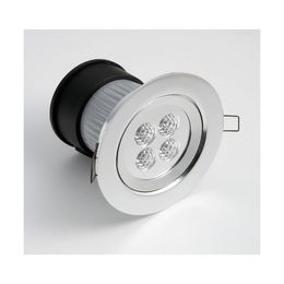 Konstsmide Deckeneinbaustrahler Aluminium 4x 1W Highpower LED 280lm warmweiß EEK G [A-G]