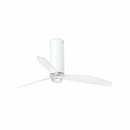 Lorefar (FARO) Faro TUBE FAN LED Deckenventilator glänzend weiß/transparent mit DC Motor EEK E [A-G]