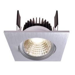 Deko-Light LED Deckeneinbauleuchte COB 68 eckig silberfarben 350mA 6W warmweiß 580lm IP20 EEK E [A-G]