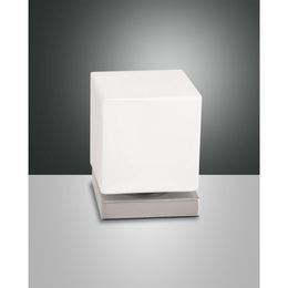 Fabas Luce Tischleuchte BRENTA 6W LED 540lm warmweiß 3fach Touchdimmer - nickel satiniert EEK E [A-G]