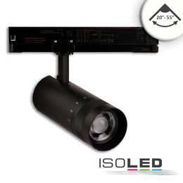 Fiai IsoLED ISOLED 3-PH Schienen-Strahler fokussierbar 24W 20°-55° schwarz matt 4000K dimmbar EEK F [A-G]