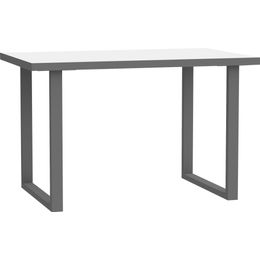 Schreibtisch FORTE "Keflav" Tische Gr. B/H/T: 120 cm x 74,1 cm x 75 cm, weiß (weiß, uni wolfram grau, weiß, grau) Schreibtische