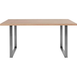 Esstisch FORTE Tische Gr. B/H/T: 140 cm x 74,1 cm x 90 cm, braun (sonoma eiche, rohstahl) Esstische rechteckig