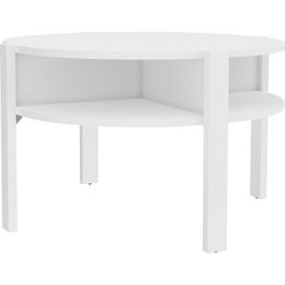 Beistelltisch FORTE Tische Gr. B/H/T: 74,4 cm x 45,5 cm x 74,4 cm, weiß Beistelltische