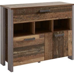 Kommode FORTE Sideboards grau (old wood vintage, beton, optik) Kommode