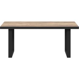 Couchtisch FORTE "Hayato" Tische Gr. B/H/T: 110 cm x 45 cm x 60 cm, braun (alpine kiefer, schwarz, alpine kiefer) Couchtisch Holz-Couchtische Eckige Couchtische