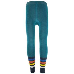 Ewers Thermoleggings Ewers Thermo Leggings bunte Ringel Innenplüsch türkis blau (1-tlg)