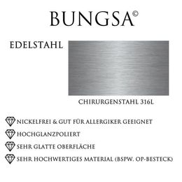 BUNGSA Ohrstecker-Set Schmuckset Buchstaben Silber aus Edelstahl Damen (1-tlg)