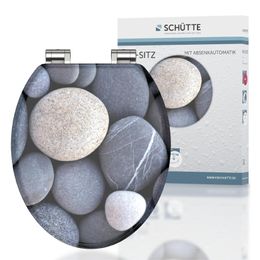 Schütte Schütte MDF WC Sitz GREY STONES, Toilettendeckel mit Absenkautomatik Motiv