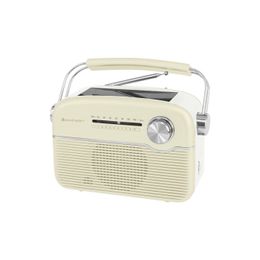 Soundmaster TR480 tragbares Radio mit Solar und Lithium Akku Retro Kopfhörerbuchse Retro-Radio (UKW