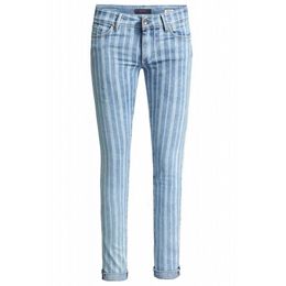 Salsa Stretch-Jeans Salsa JEANS WONDER PUSH UP blue washed out stripes 125081.8502