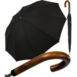 iX-brella Langregenschirm High Quality Herren-Schirm mit Automatik und Echtholz-Rundhakengriff