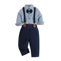 Matissa & Dad Hemd & Hose Fotoshooting Hosenträger Set Hemd und Hose mit Fliege für Kleinkinder