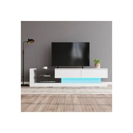 HAUSS SPLOE TV-Schrank TV-Lowboards TV Schrank Fernsehschrank TV-Tisch (mit 16-farbige LED