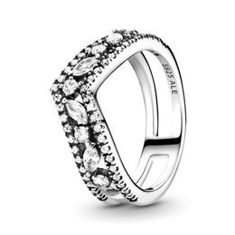 Pandora Fingerring Wisbone Ring für Damen von Pandora aus Sterlingsilber mit Zirkonia
