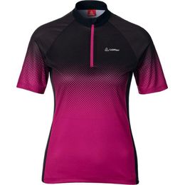 Löffler Löffler Radtrikot Dots Mid Race-Light 3.0 weiches Radtrikot Damen pink/schwarz