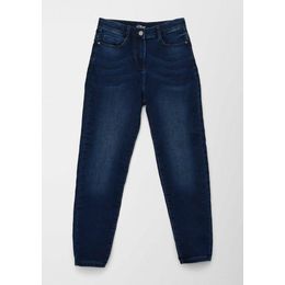 s.Oliver Stoffhose Jeans Mom / Relaxed Fit / High Rise / Tapered Leg Waschung