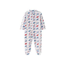suebidou Pyjama Baby Schlafanzug Overall mit süßem Alloverprint Flugzeuge