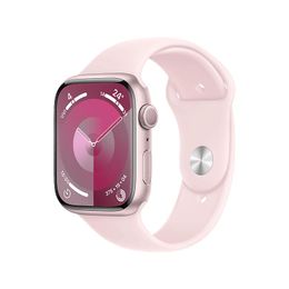 Apple Watch Series 9 GPS 45 mm Smartwatch Aluminium Fluorelastomer, 150 - 200 mm, Rosé