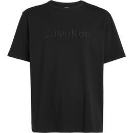 Calvin Klein Schlafanzug-Oberteil, Logo-Stickerei, für Herren, schwarz, S