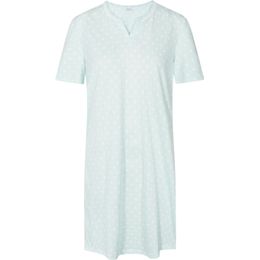 RÖSCH Smart Casual Nachthemd, Baumwolle, Split-Neck, für Damen, türkis, 44