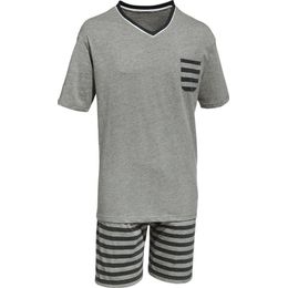 REDBEST Pyjama Herren-Shorty Single-Jersey Streifen