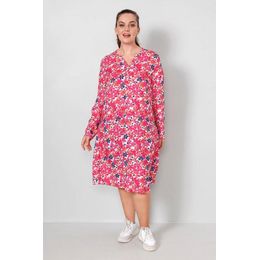 Janet & Joyce Janet & Joyce Sommerkleid Midikleid A-Line Blumenprint Langarm