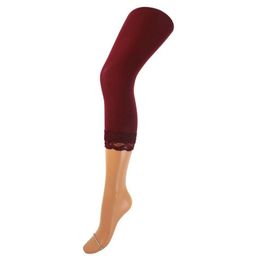 WERI SPEZIALS Strumpfhersteller GmbH 7/8-Leggings Damen Fein Leggings 70 DEN mit der Spitze