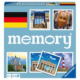 RAVENSBURGER VERLAG Ravensburger Deutschland memory® - 20883 - der Spieleklassiker quer durch Deutschland, Merkspiel für 2-8 Spieler ab 6 Jahren