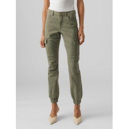 Véro Moda Vero Moda Cargohose VMIVY MR ANKLE CARGO PANTS NOOS, grün