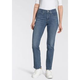 Levi's Gerade Jeans LEVI'S "314 Shaping Straight" Gr. 28, Länge 34, blau (mid indigo blue used) Damen Jeans