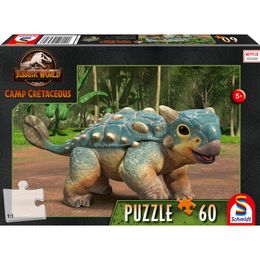 Schmidt Spiele Neue Abenteuer, Der Ankylosaurus Bumpy, 60 Teile (Puzzle)