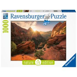 RAVENSBURGER VERLAG Ravensburger Puzzle Nature Edition 16754 - Zion Canyon USA - 1000 Teile Puzzle für Erwachsene und Kinder ab 14 Jahren
