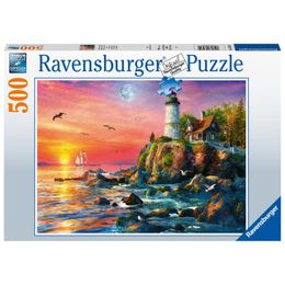 RAVENSBURGER VERLAG Ravensburger Puzzle 16581 - Leuchtturm am Abend - 500 Teile Puzzle für Erwachsene und Kinder ab 12 Jahren