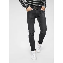 Slim-fit-Jeans Replay "Anbass Superstretch" Gr. 28, Länge 30, schwarz (black, washed) Herren Jeans Slim Fit