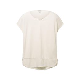 Tom Tailor Damen Basic T-Shirt, weiß, Uni, Gr. M